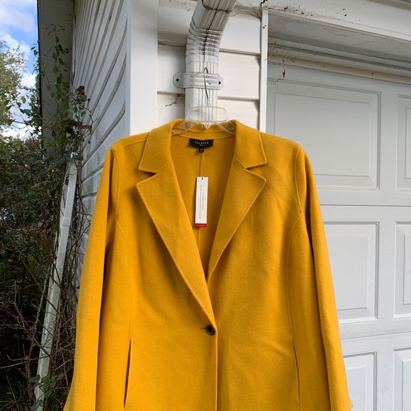Talbots | Jackets & Coats | Nwt Talbots Yellow Wool Double Faced ...